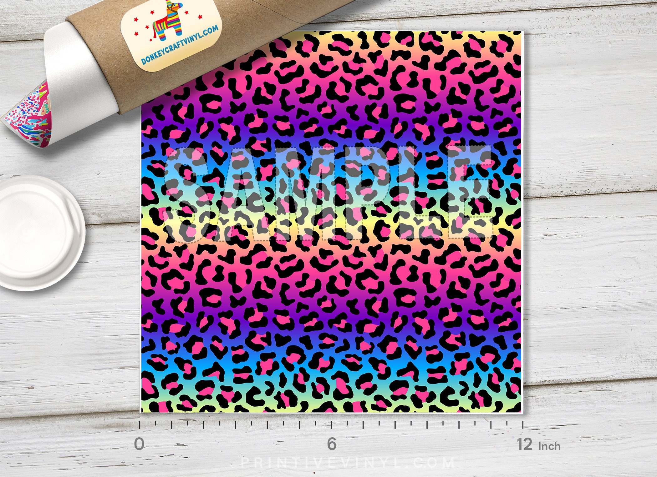 Rainbow Leopard Cheetah Animal Printed HTV Patterned Vinyl - Etsy