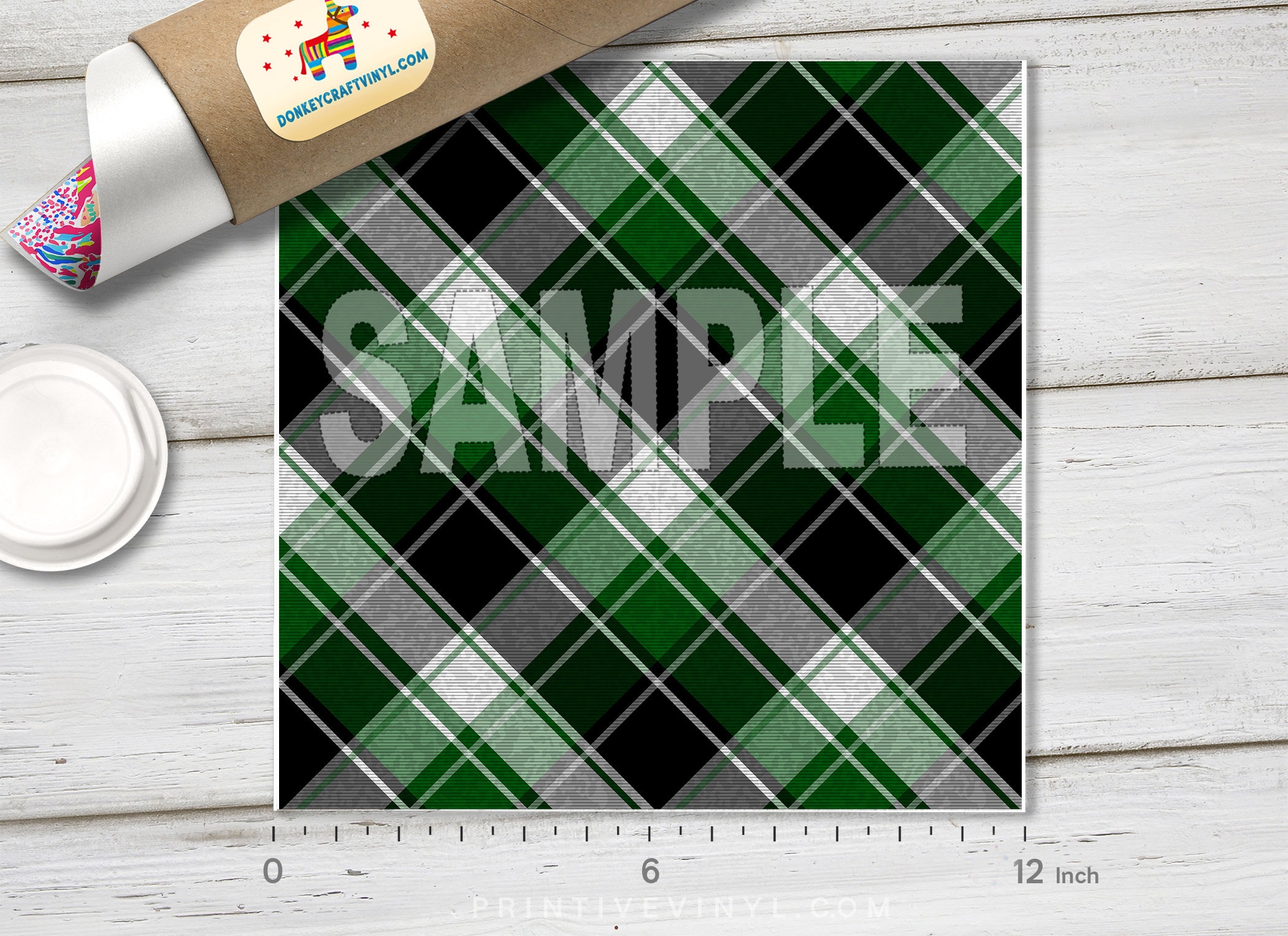 Green Tartan Plaid Printed HTV, Pattern HTV, Pattern Vinyl, Iron On ...
