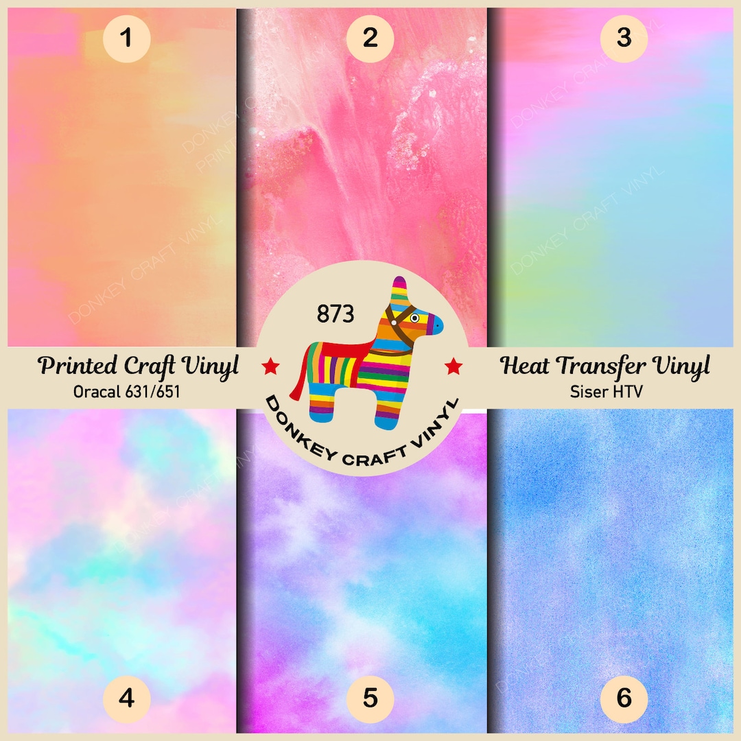 Patterned Vinyl | Colorful Watercolor Ombre Pattern Printed HTV, Iron ...