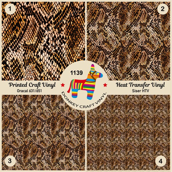 Patterned Vinyl Brown Python Skin Snake Skin Printed HTV - Etsy