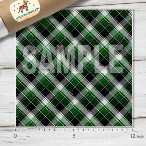 Green Tartan Plaid Printed HTV, Pattern HTV, Pattern Vinyl, Iron On ...