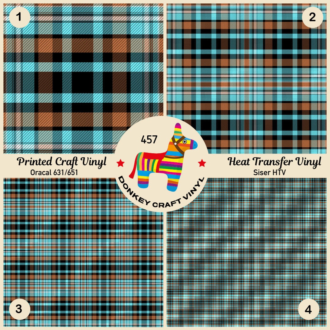 Tartan Plaid, Pattern HTV, Pattern Vinyl, Printed HTV, Iron on Vinyl ...