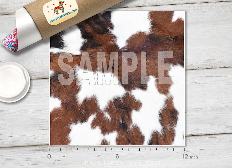 Patterned Vinyl | Cowhide Printed HTV, Animal Print, Adhesive Craft ...
