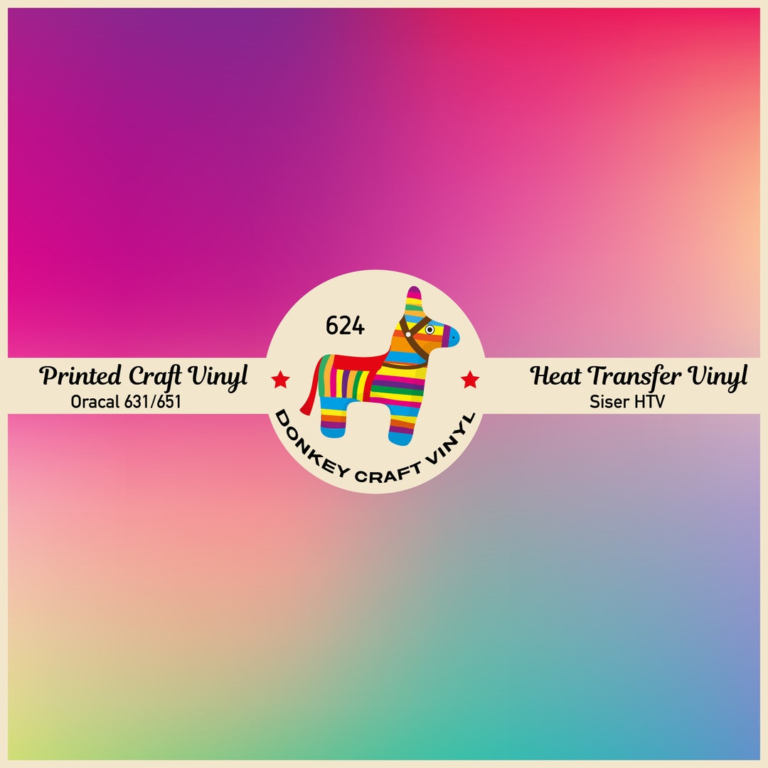 Abstract Gradient Ombre Printed HTV, Pattern Vinyl, Glitter HTV, Faux ...