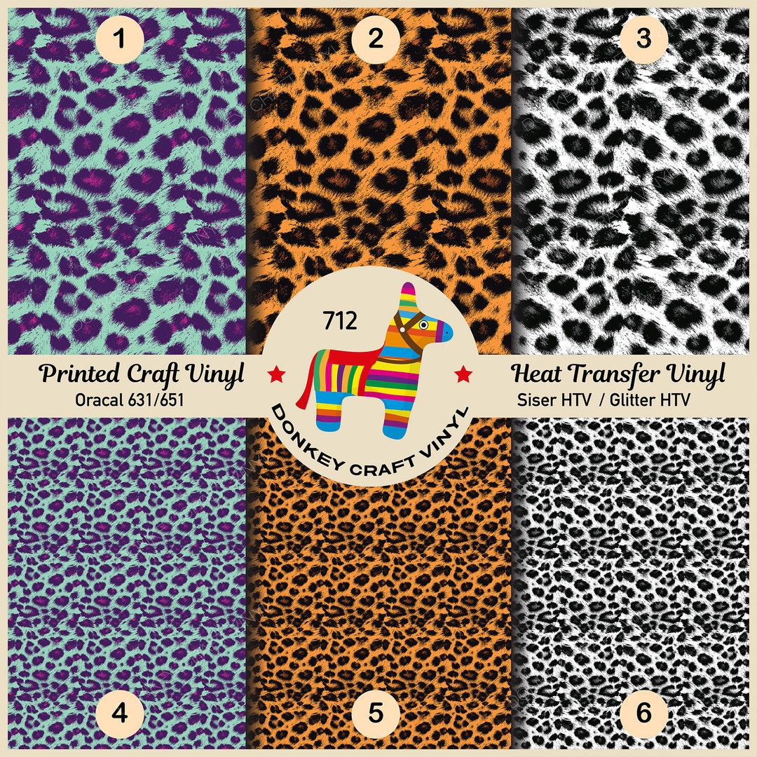 Fall Leopard Animal Print Printed HTV, Pattern HTV, Iron On, Glitter ...