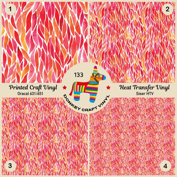 Watercolor Flame Printed HTV Pattern Vinyl Patterned HTV - Etsy
