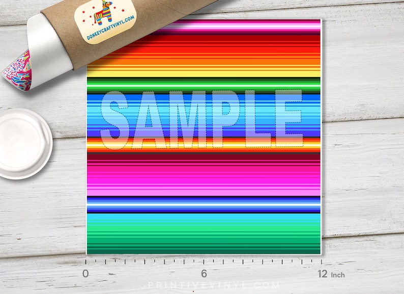 Mexican Serape Stripes Pattern Printed HTV, Pattern Vinyl, Faux Leather ...