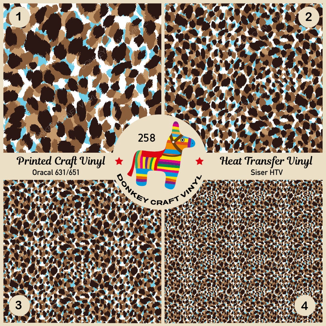 Trendy Leopard Printed Vinyl, Pattern HTV, Patterned Vinyl, Faux ...