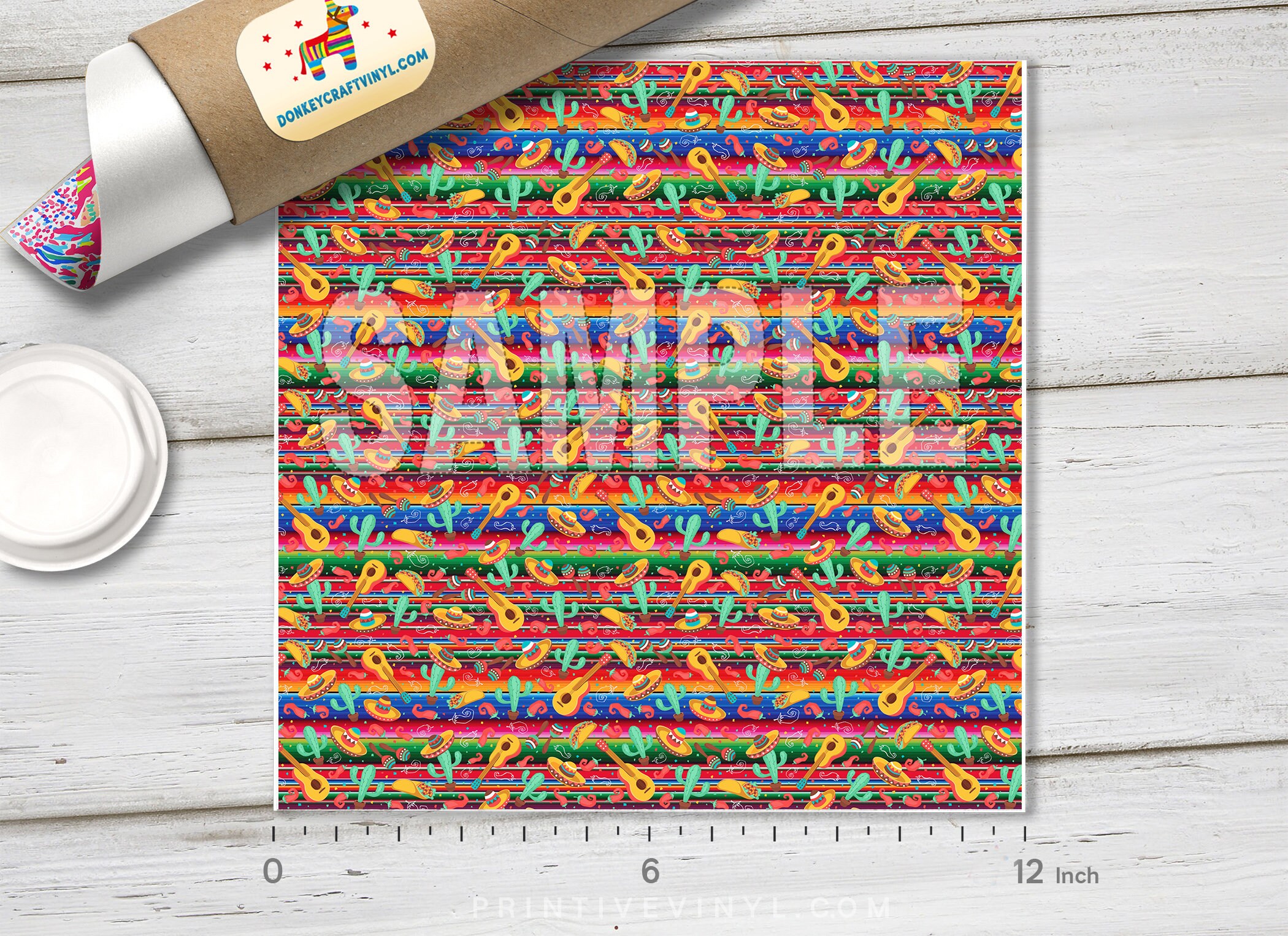 Mexico Serape Pattern HTV, Printed Vinyl, Faux Leather, Puff Heat ...