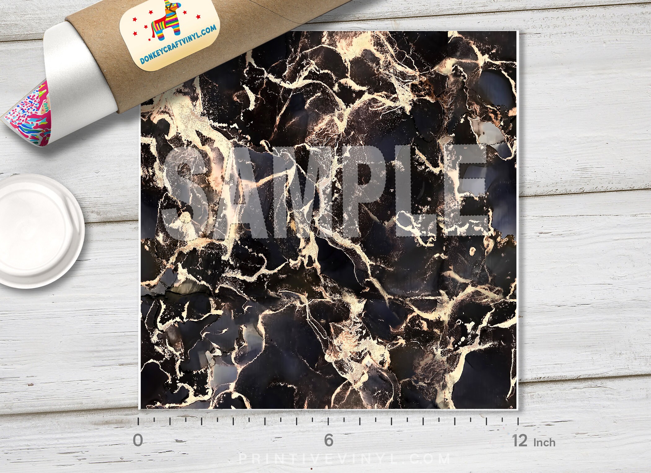 Abstract Black Gold Marble Printed HTV Pattern HTV Iron on - Etsy