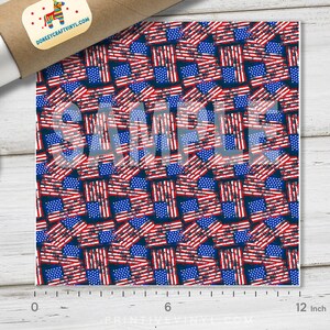 American Flag Printed HTV, Pattern Vinyl, Patterned HTV, Iron On, Faux ...