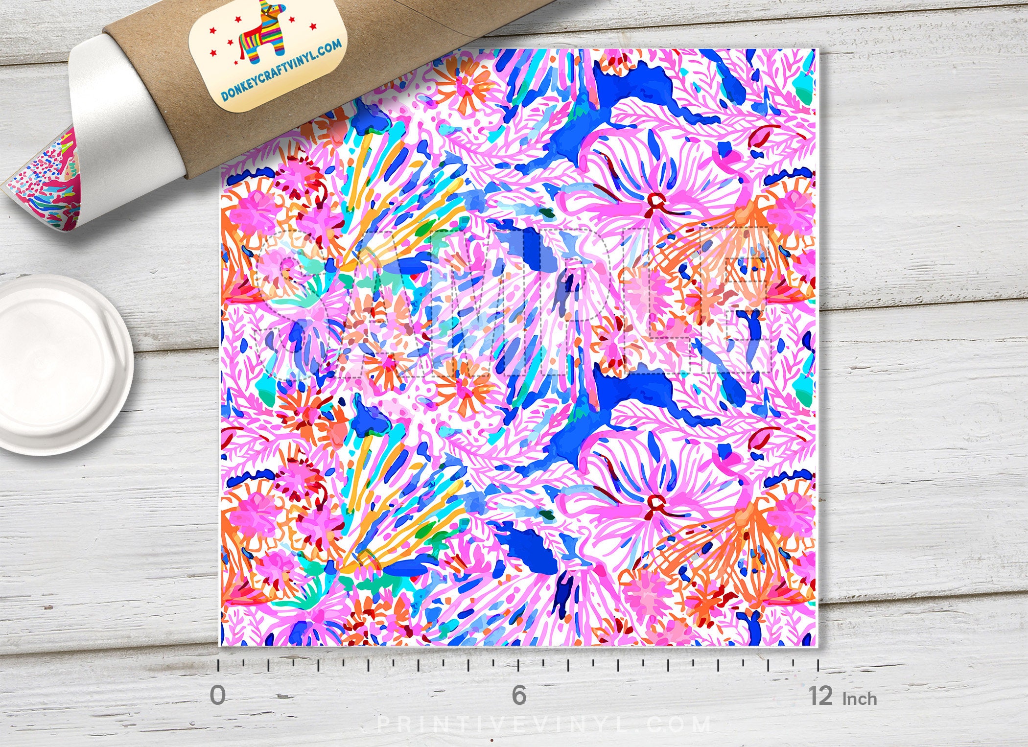 Tropical Pattern Vinyl Glitter HTV Patterned Iron on Vinyl - Etsy