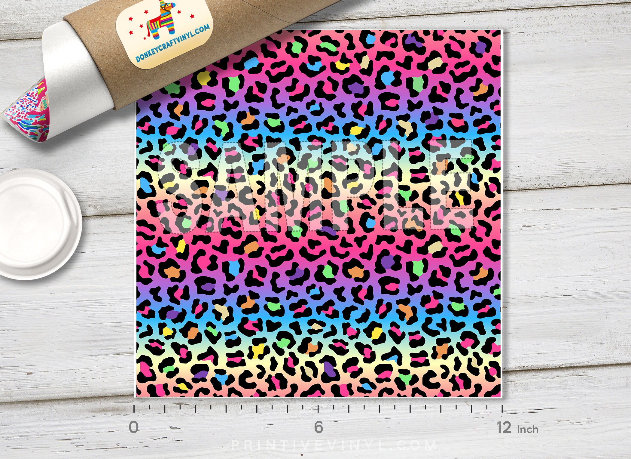 Rainbow Leopard Cheetah Animal Printed HTV Patterned Vinyl | Etsy