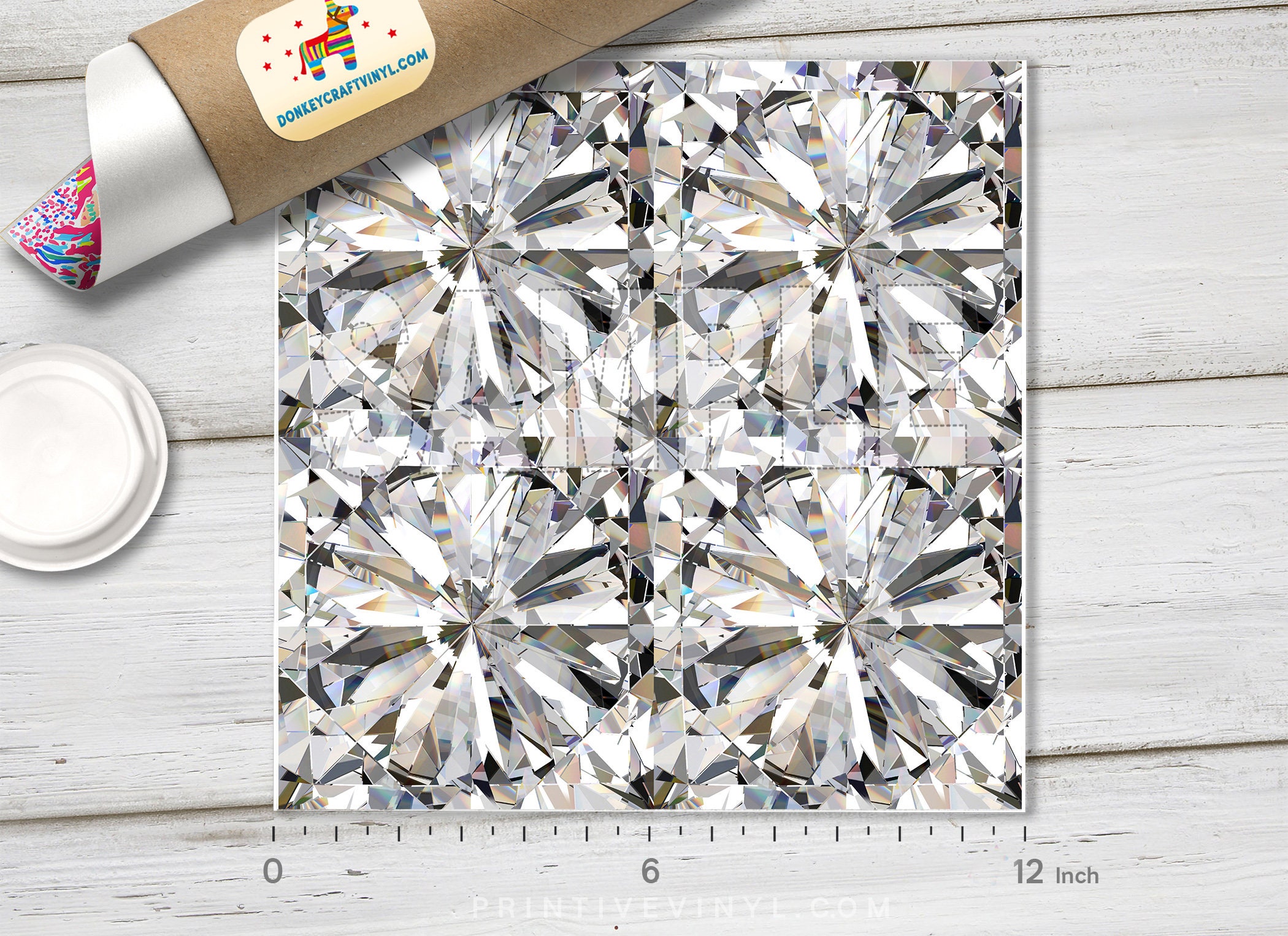 Crystal Diamond Texture Printed HTV Pattern HTV Iron on - Etsy UK