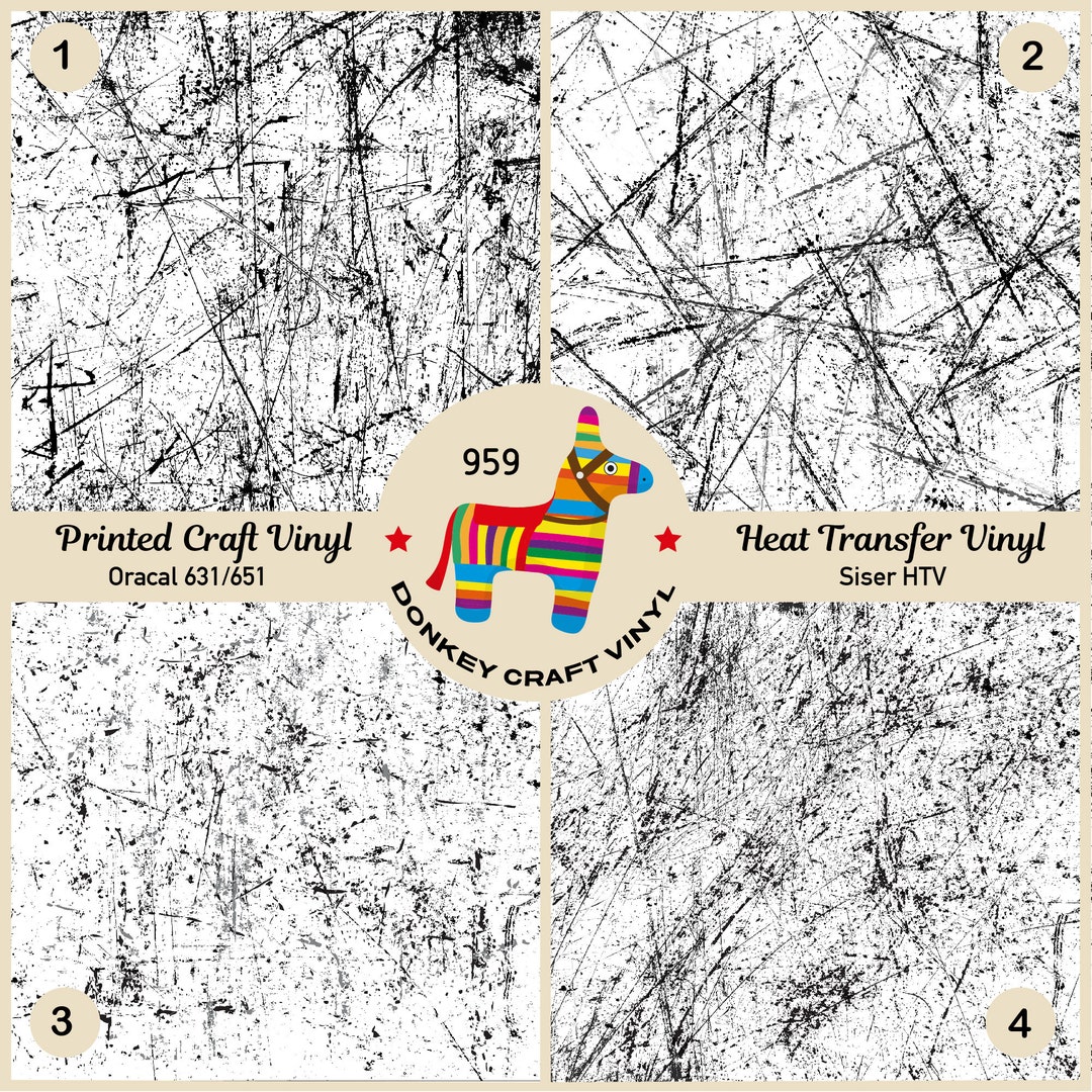 Black Abstract Grunge Distress Printed HTV, Pattern Vinyl, Patterned ...