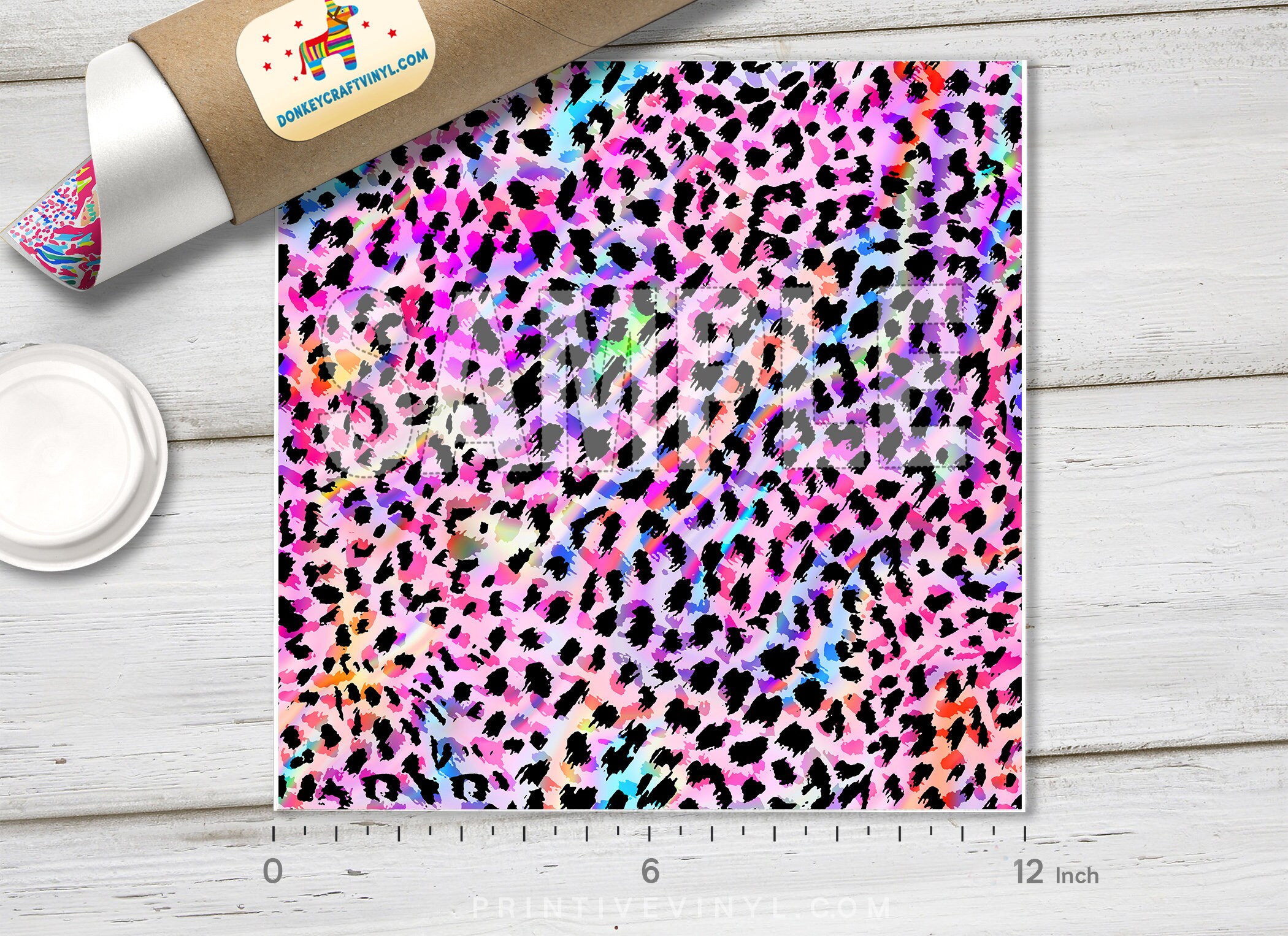 Pastel Ombre Leopard Printed HTV Iron On Adhesive Craft - Etsy