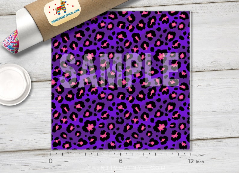 Patterned Vinyl | Purple Leopard Printed HTV, 651,adhesive Craft Vinyl ...