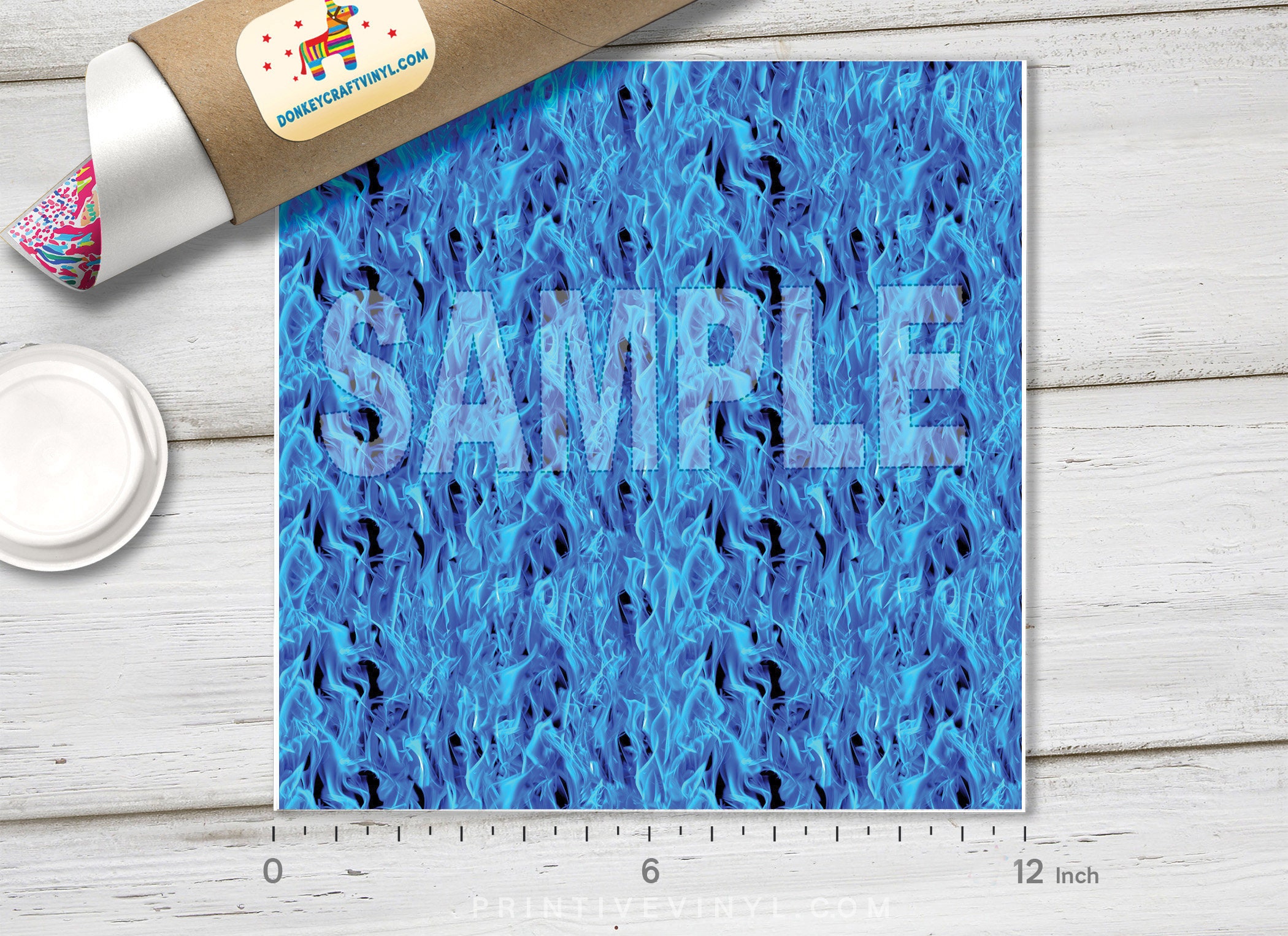 Patterned Vinyl Blue Fire Flame Printed HTV Iron on Vinyl - Etsy