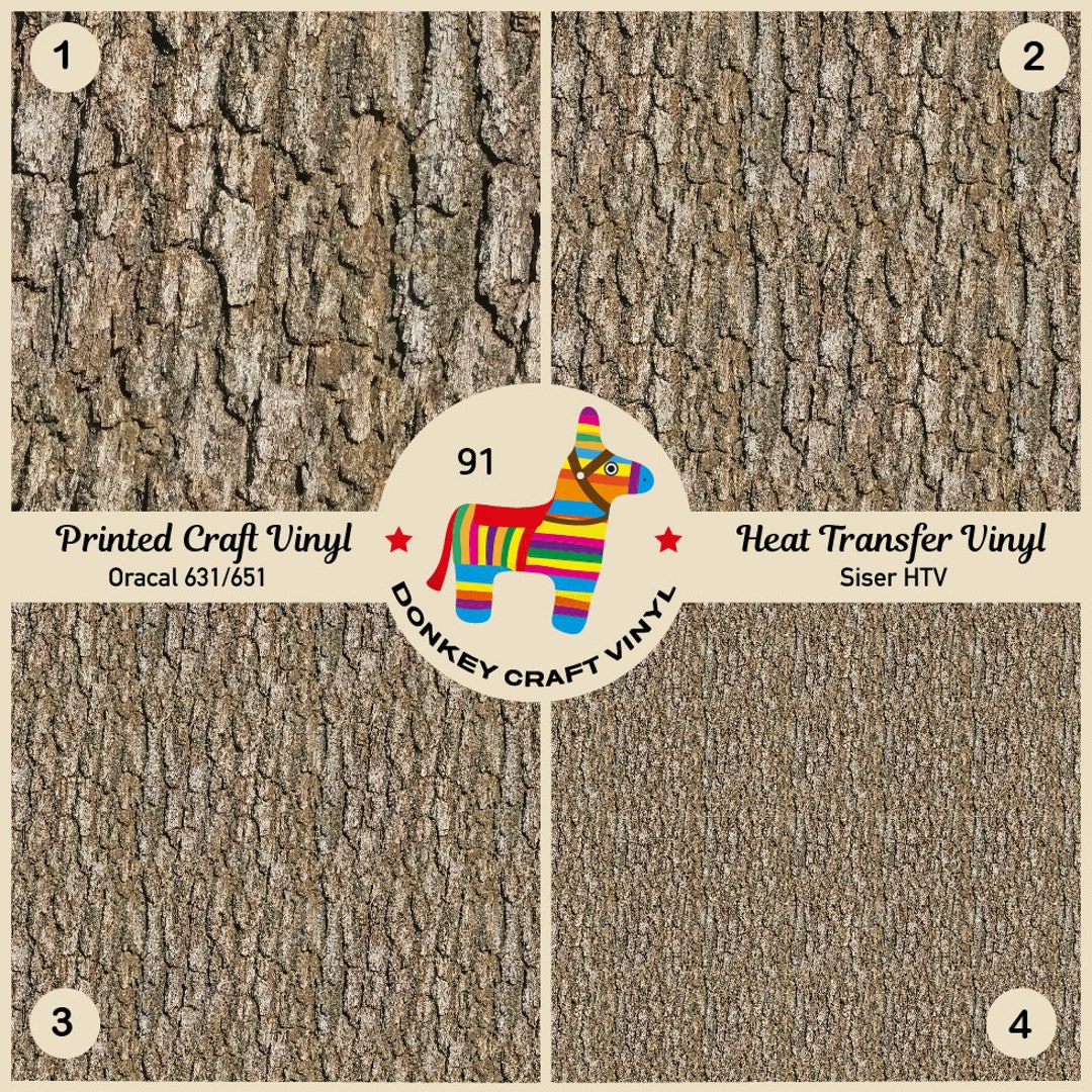 Wood Bark Printed Vinyl, Pattern Vinyl, Iron on Vinyl, Faux Leather ...