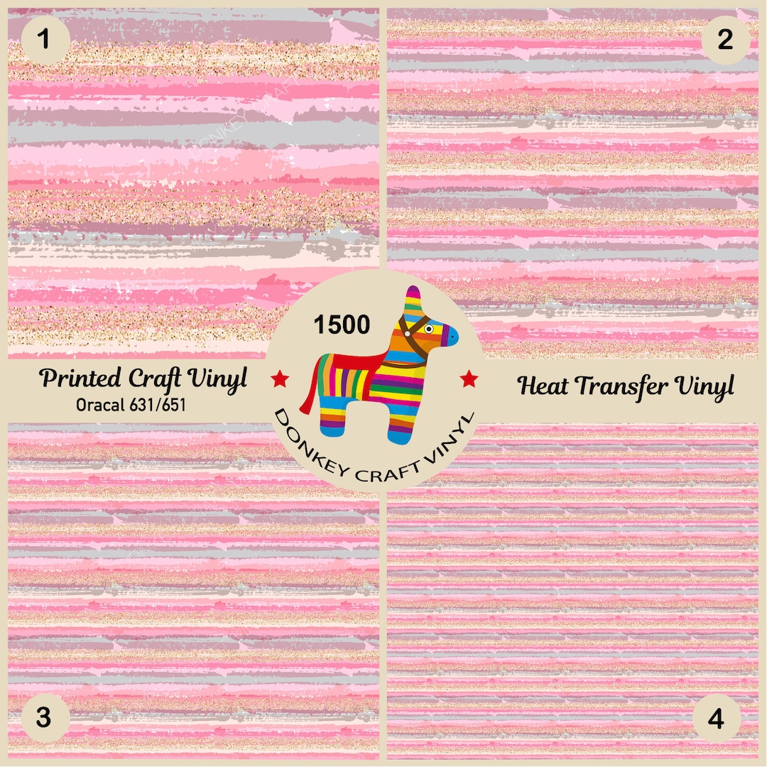 Pastel Glitter Stripes Printed Vinyl, Pattern Vinyl, Patterned HTV ...