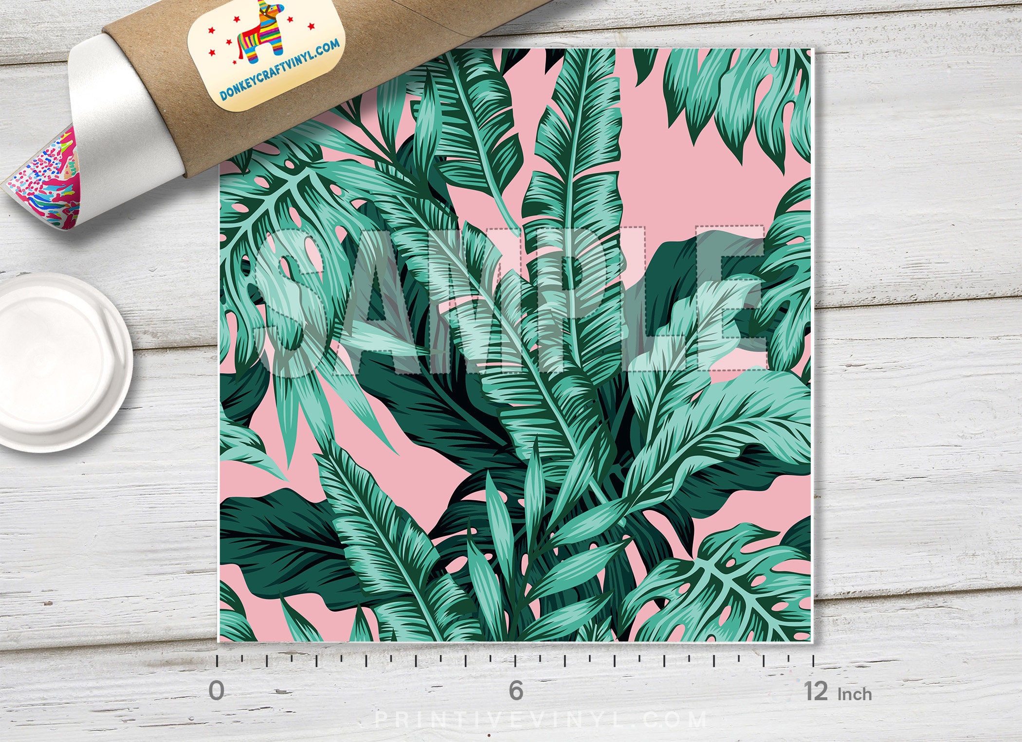 Tropical Palm Tree Leaves Printed HTV Pattern Vinyl Siser - Etsy