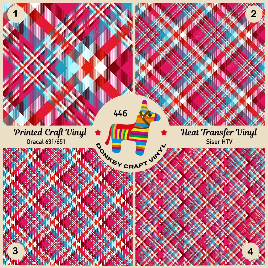 Tartan Plaid Printed HTV Pattern Vinyl Pattern HTV Faux - Etsy