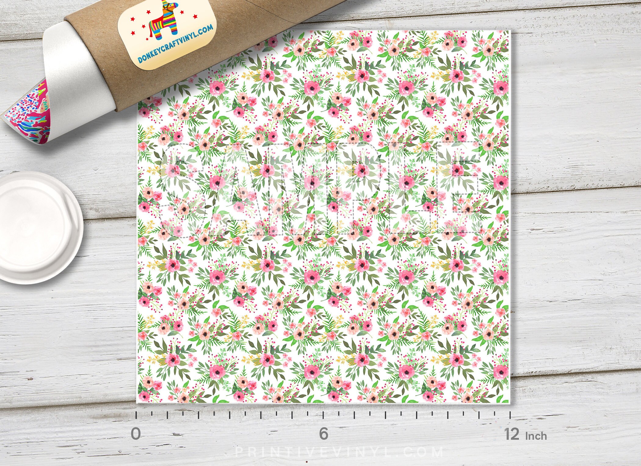 Watercolor Floral Printed HTV Pattern Vinyl Iron on Vinyl - Etsy