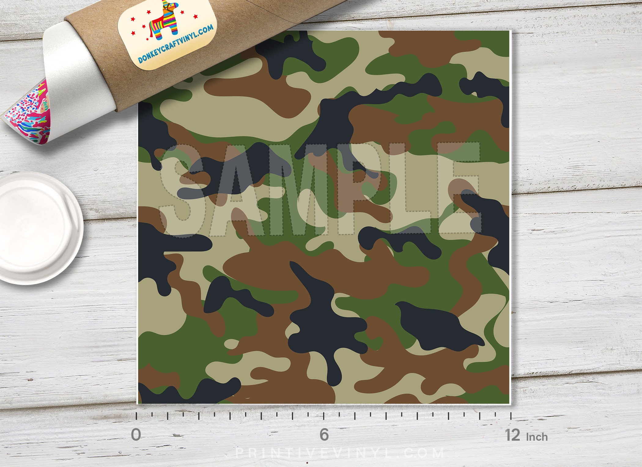 Green Military Camouflage Pattern Printed HTV, Patterned Vinyl, Iron on ...