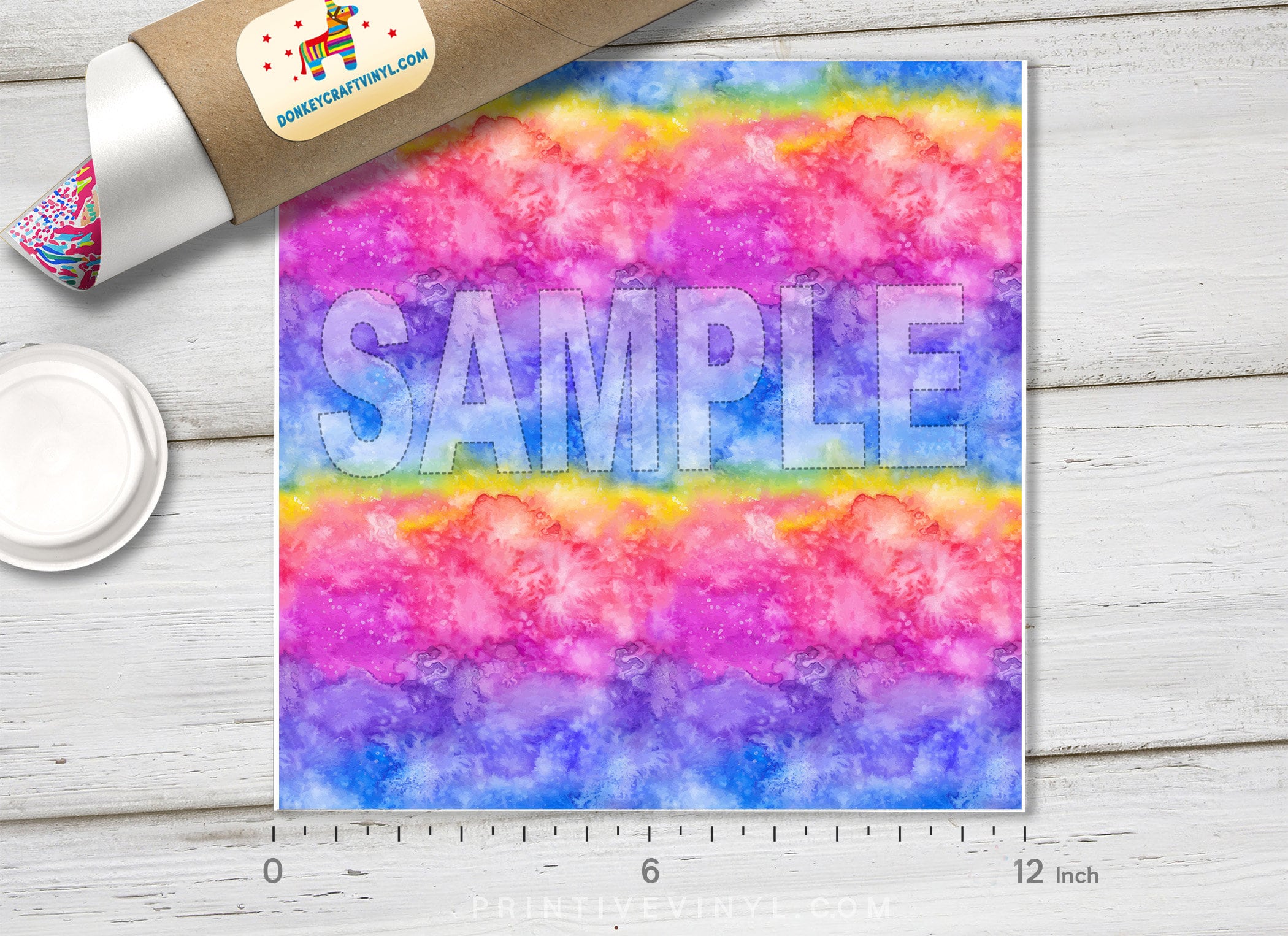 Rainbow Ombre Watercolor Printed HTV, Pattern Vinyl, Iron on Vinyl ...