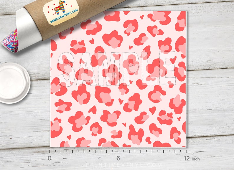Pastel Pink Leopard Cheetah Animal Printed HTV, Patterned Vinyl, Iron ...