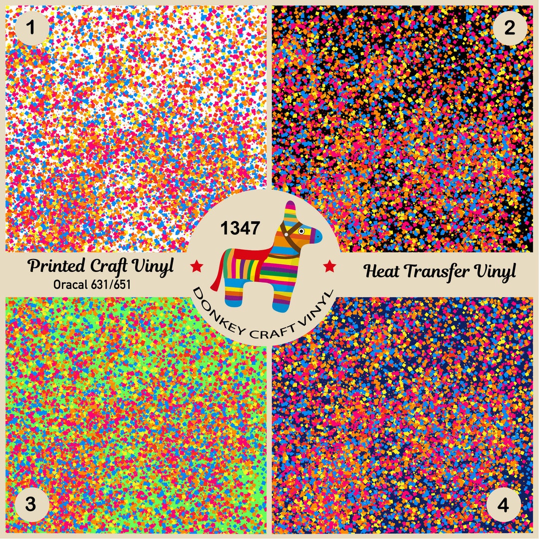 Abstract Confetti Printed HTV Pattern HTV Iron on Vinyl - Etsy