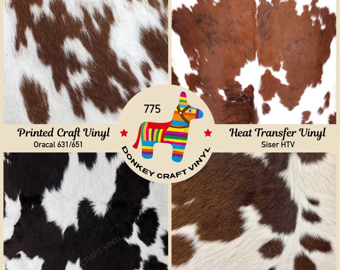 Cow Print Heat Transfer Vinyl, Cow Pattern HTV, Animal Print HTV ...