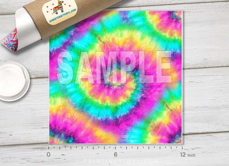 Swirl Tie Dye Printed VinylPattern HTV Iron on Vinyl Siser | Etsy