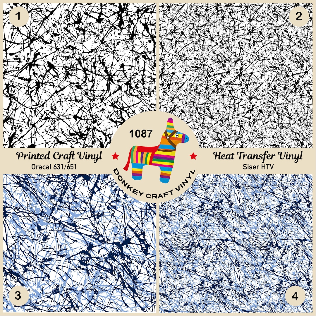 Ink Splash Printed HTV Puff Heat Transfer Vinyl, Glitter HTV, Patterned ...