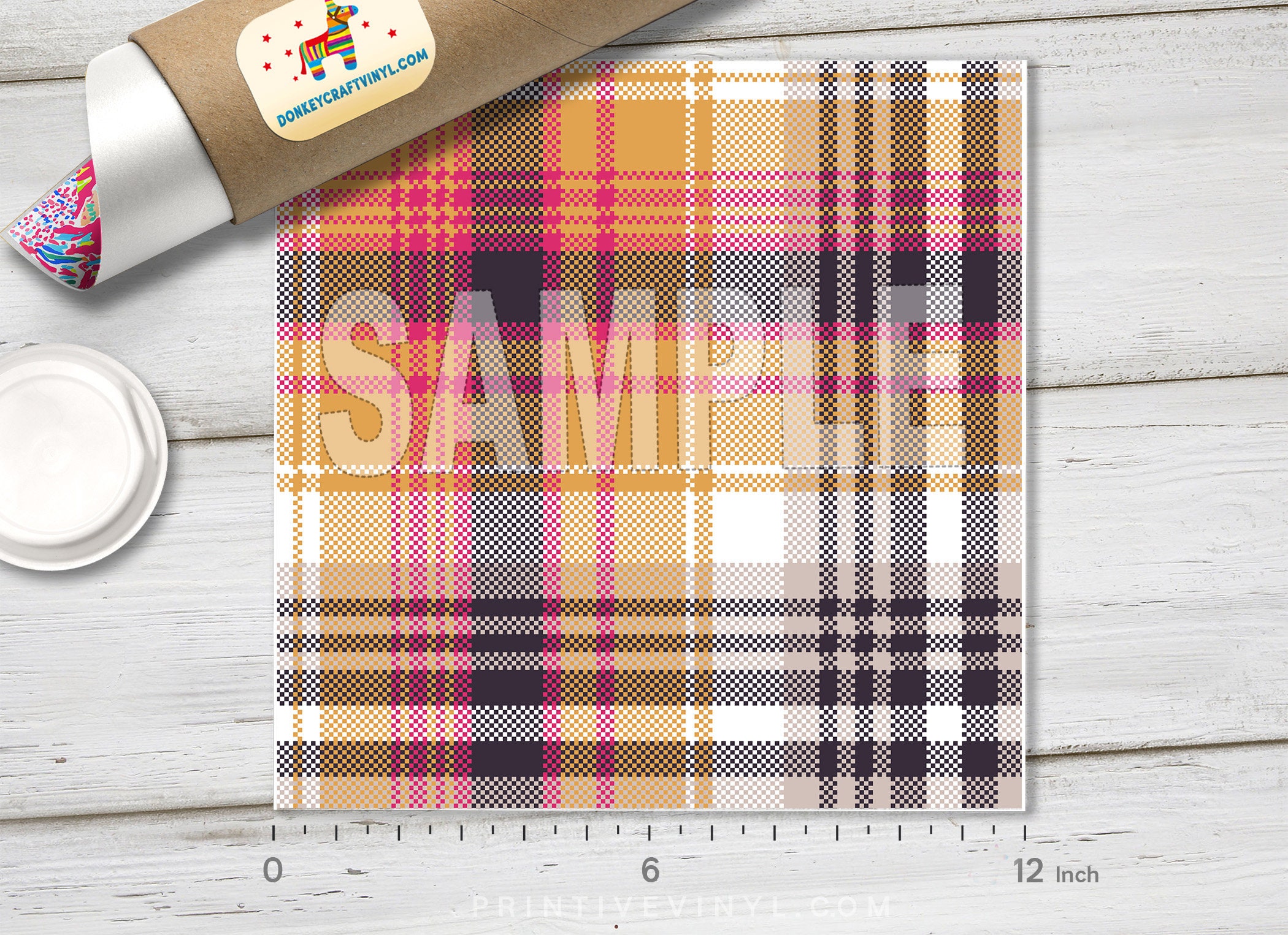 Retro Plaid Printed HTV, Pattern HTV, Pattern Vinyl, Glitter HTV, Iron ...