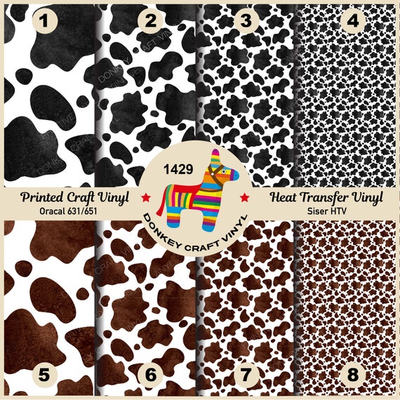 Patterned Vinyl Cow Printed HTV Animal Print Adhesive - Etsy