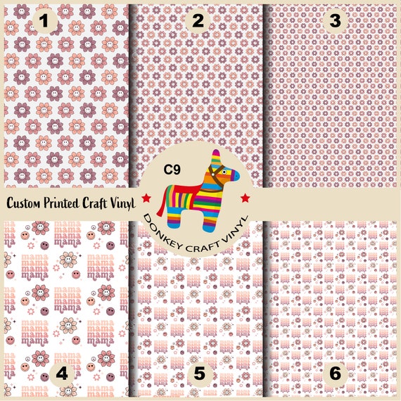 Personalized Pattern Print HTV Custom Print Iron on Vinyl | Etsy