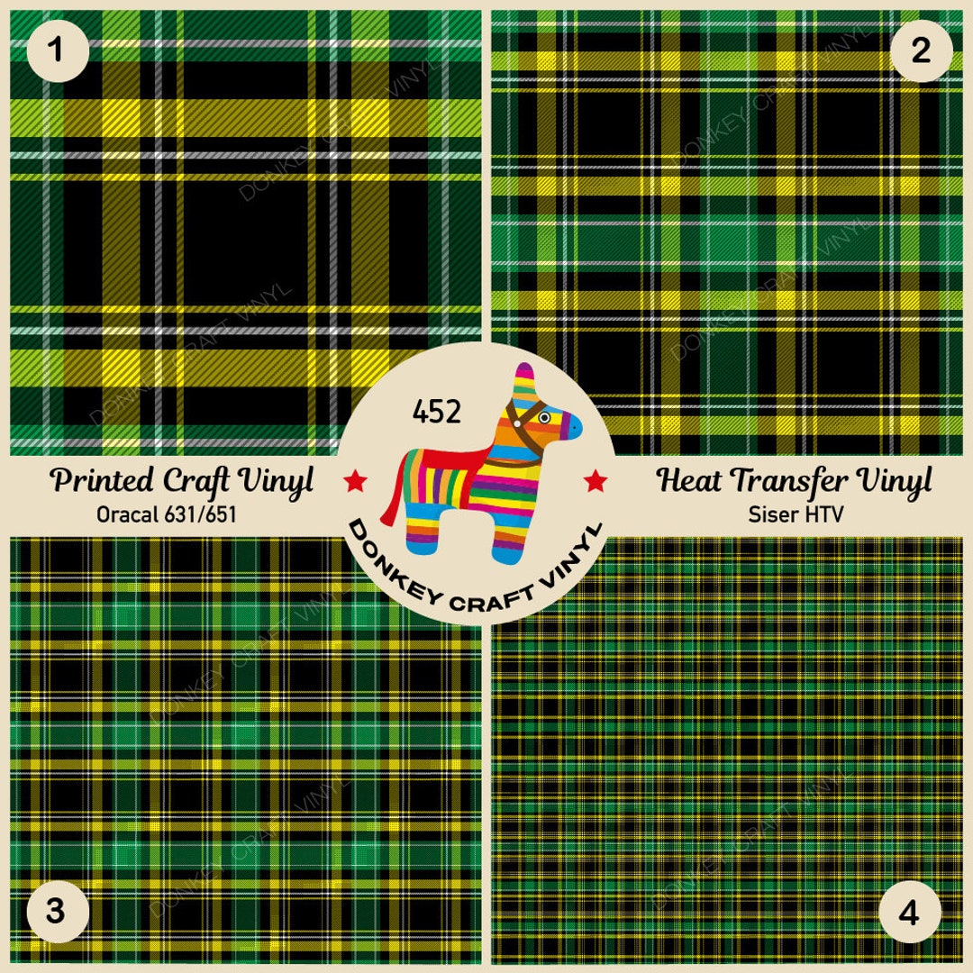 Green Tartan Plaid Printed HTV, Pattern Vinyl, Pattern HTV, Iron on ...