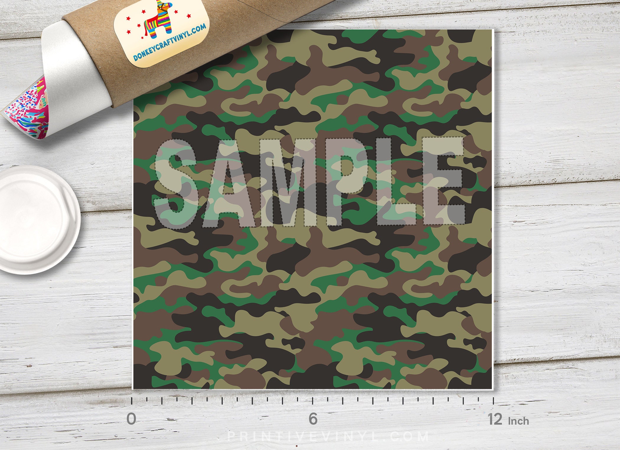 Green Military Camouflage Printed HTV, Patterned Vinyl, Iron On ...