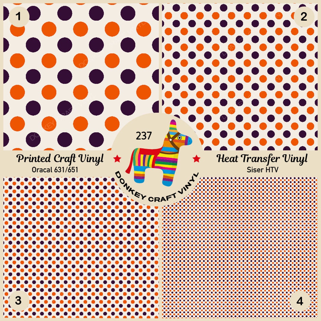 Halloween Dots Pattern Printed HTV, Pattern Glitter HTV, Pattern Vinyl ...