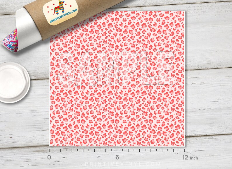Pastel Pink Leopard Cheetah Animal Printed HTV, Patterned Vinyl, Iron ...