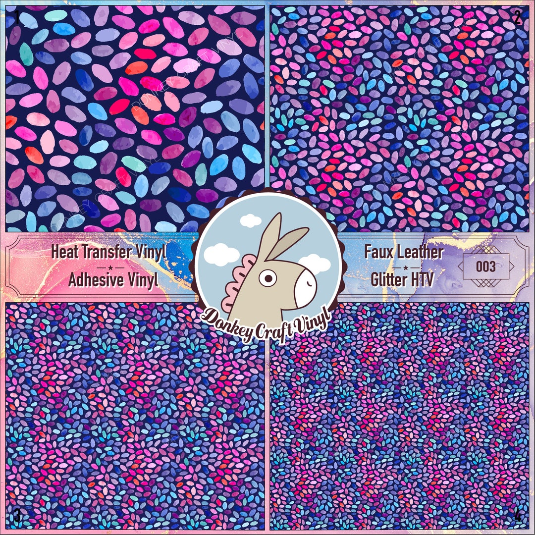 Watercolor Dots Pattern Printed HTV, Pattern Vinyl, Faux Leather ...