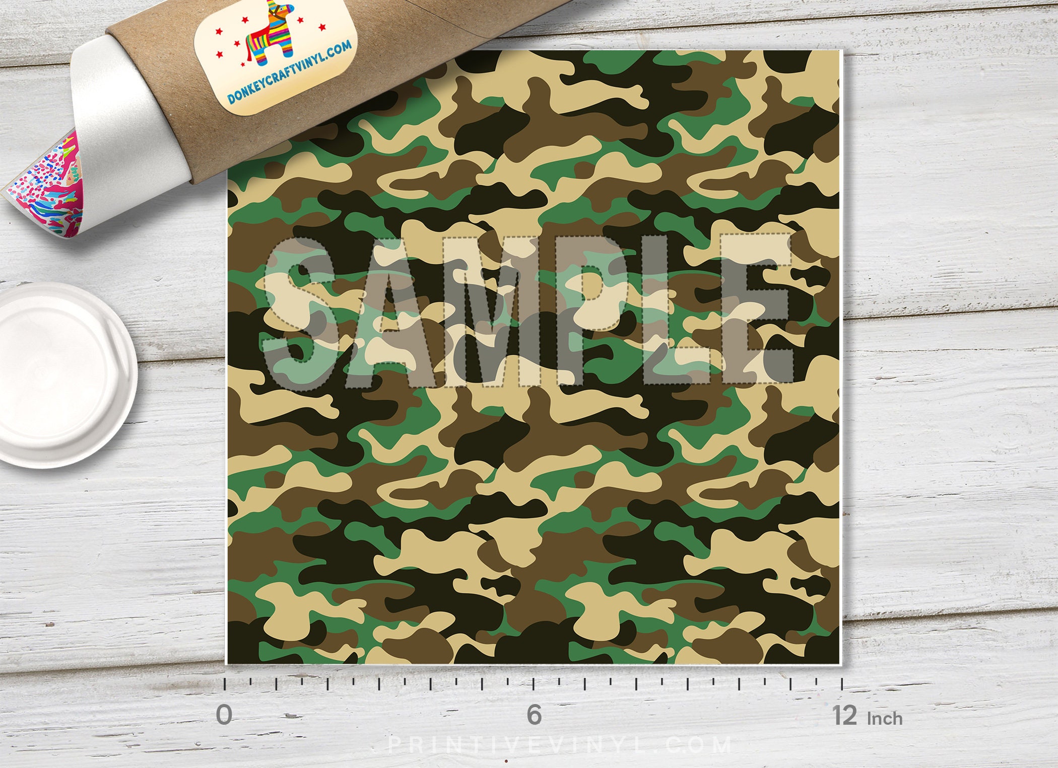 Green Military Camouflage Printed HTV, Patterned Vinyl, Iron On ...