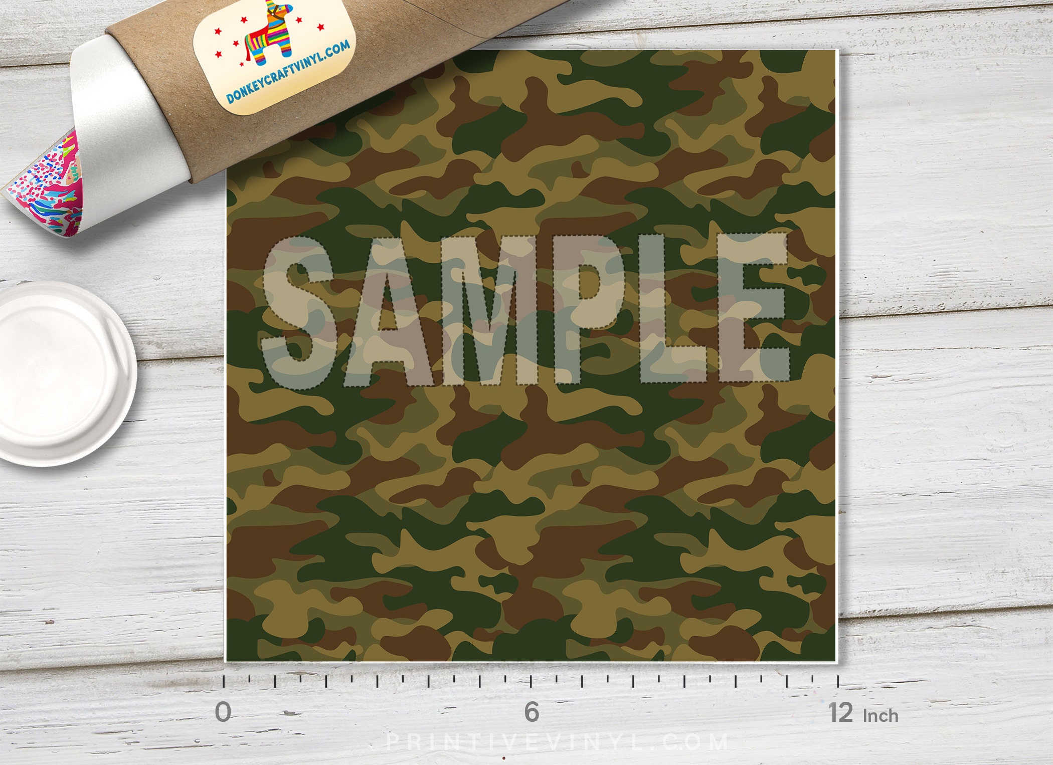 Green Military Camouflage Printed HTV, Patterned Vinyl, Iron On ...