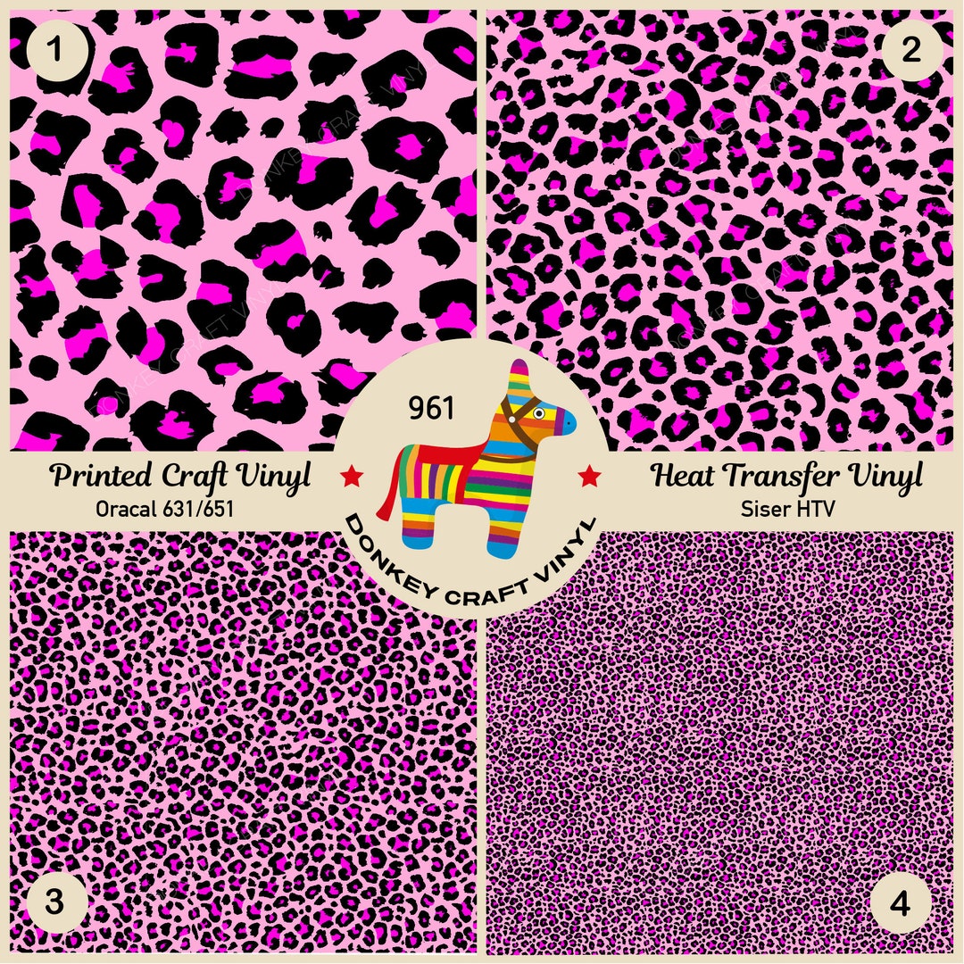 Patterned Vinyl | Pink Leopard Skin Animal Skin Printed HTV, Iron on ...
