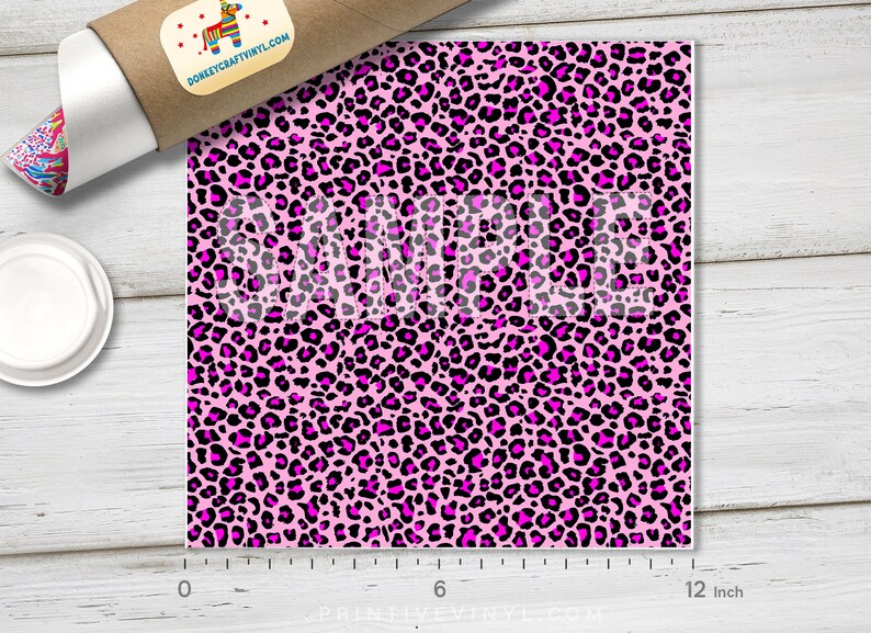 Patterned Vinyl Pink Leopard Skin Animal Skin Printed HTV - Etsy