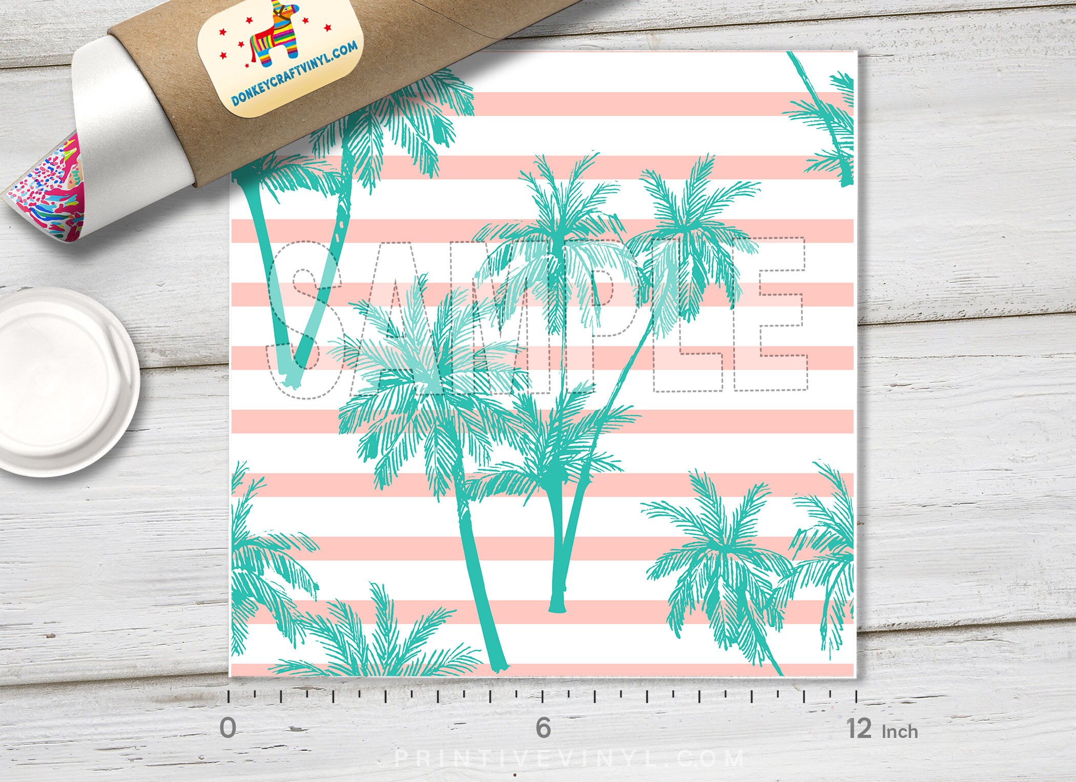 Tropical Palm Tree Leaves Printed HTV, Pattern Vinyl, Glitter HTV, Faux ...
