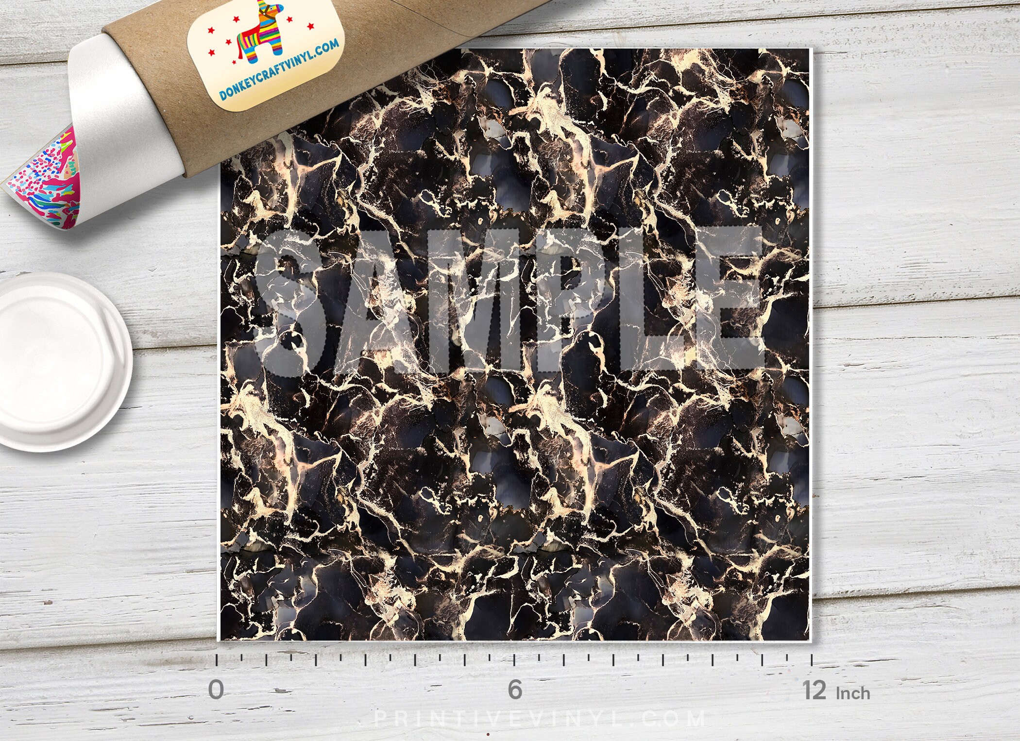 Abstract Black Gold Marble Printed HTV Pattern HTV Iron on - Etsy