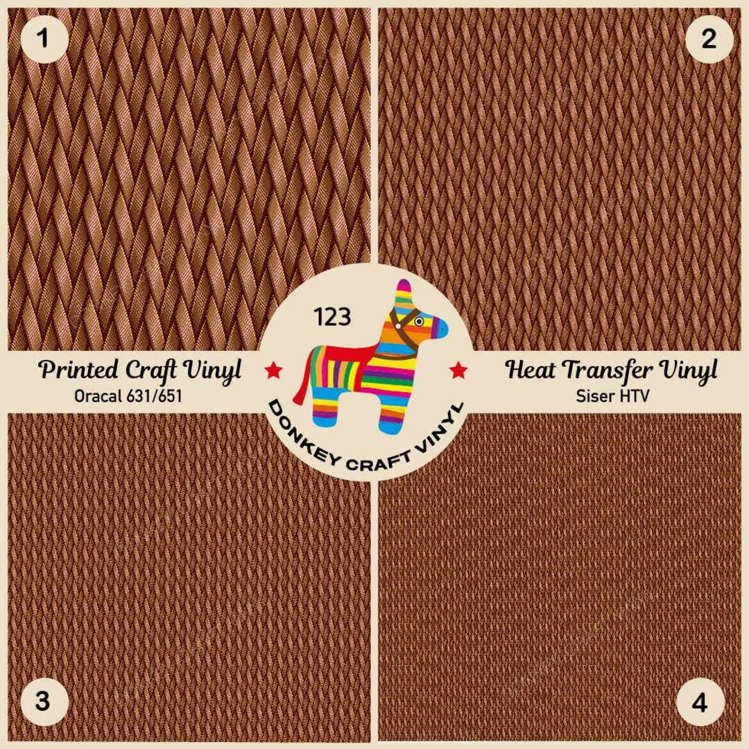 Basket Weaving Printed HTV, Pattern Vinyl, Patterned HTV, Faux Leather ...
