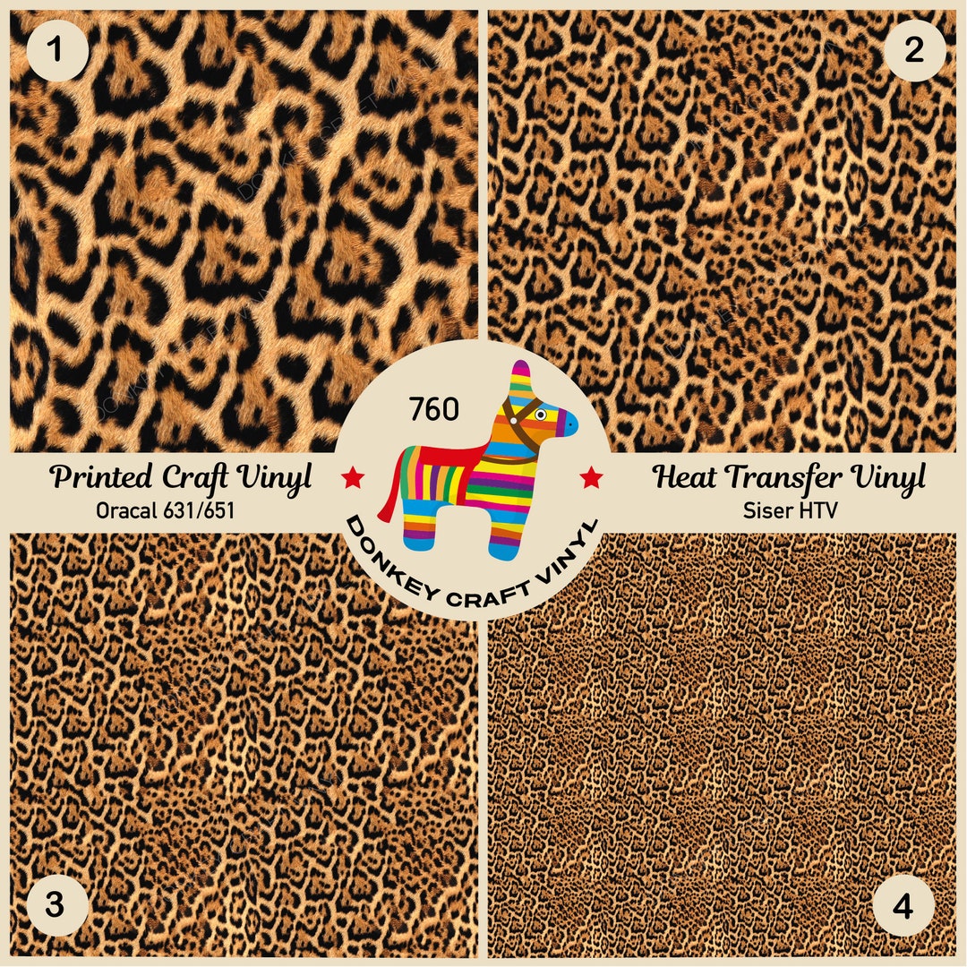 Patterned Vinyl Leopard Printed HTV, Animal Print,adhesive Craft Vinyl ...
